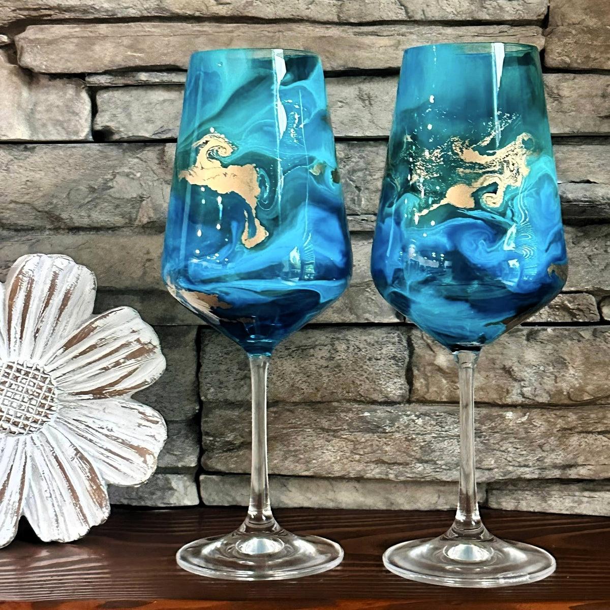 Wine Glasses - Stemmed Glassware (multiple colors) - 15oz Glass In Sto ...